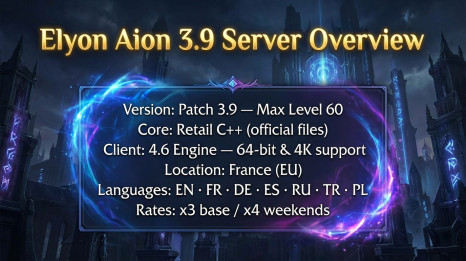 Elyon Aion 3.9 - Aion Server - Gamehot.net